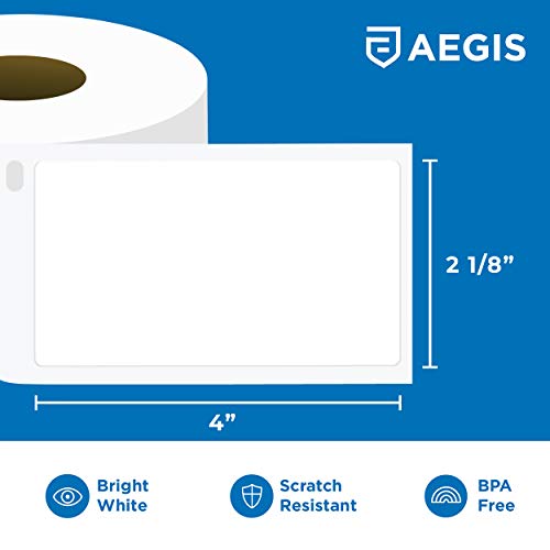 Aegis - Compatible Direct Thermal Labels Replacement for DYMO 30323 (2-1/8" X 4") Shipping & Postage - Use with Labelwriter 450, 450 Turbo, 4XL Printers (12 Rolls)