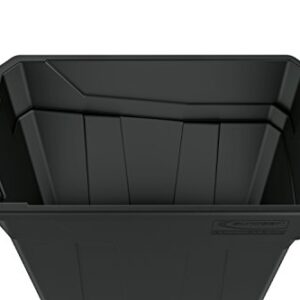 Suncast Commercial TCNH2030BK Narrow Trash Can With Handles, 30.00" Height x 11.08" Width, 23 gal Capacity, Black