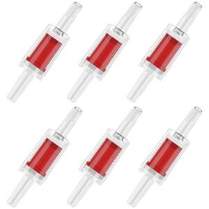 pawfly 6 pcs aquarium check valves for common air pumps red plastic 1-way non-return valves pump protectors for standard 3/16 inch airline tubing fish tank accessories for aeration setup