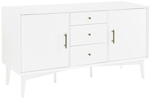 crosley furniture landon buffet and large console, white