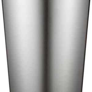 iDesignRound Metal Waste Basket, The Patton Collection – 8" x 8" x 9.7", Brushed Stainless Steel