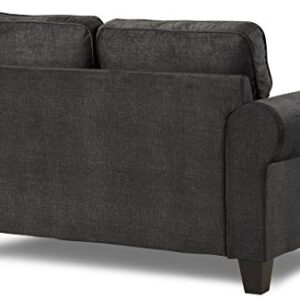 Homelegance Cornelia 63" Fabric Loveseat, Dark Gray