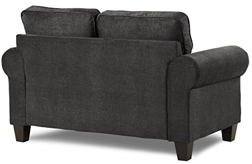 Homelegance Cornelia 63" Fabric Loveseat, Dark Gray