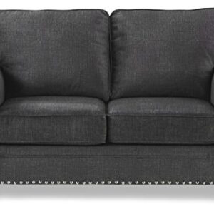 Homelegance Cornelia 63" Fabric Loveseat, Dark Gray