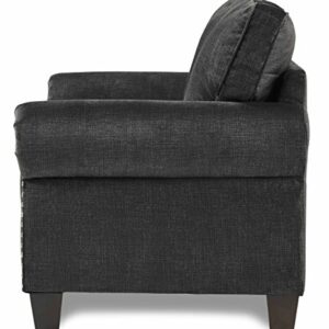 Homelegance Cornelia 63" Fabric Loveseat, Dark Gray