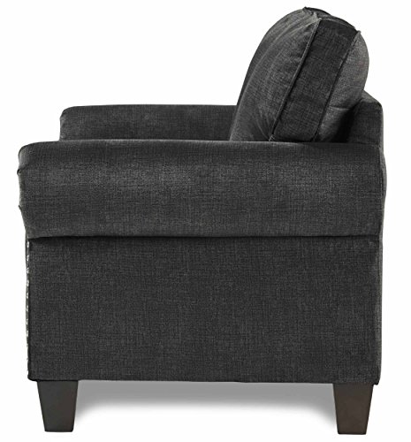 Homelegance Cornelia 63" Fabric Loveseat, Dark Gray