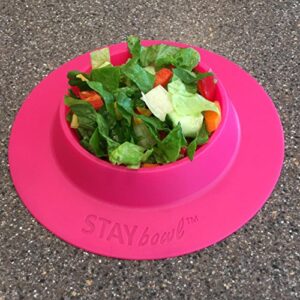 STAYbowl Tip-Proof Bowl for Guinea Pigs and Other Small Pets - Fuchsia (Pink) - Large 3/4 Cup Size New