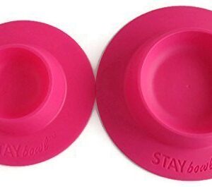 STAYbowl Tip-Proof Bowl for Guinea Pigs and Other Small Pets - Fuchsia (Pink) - Large 3/4 Cup Size New