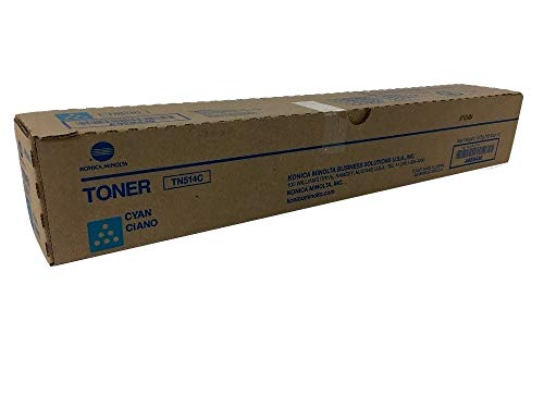 Konica Minolta TN514C (A9E8430) Bizhub C458 C558 C685 Toner Cartridge - Cyan, in Retail Packaging