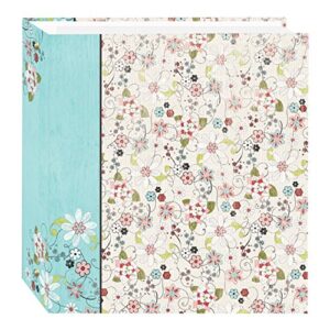 pioneer photo albums tr-100d explosion magnetic 3-ring photo album 100 page, bold flower