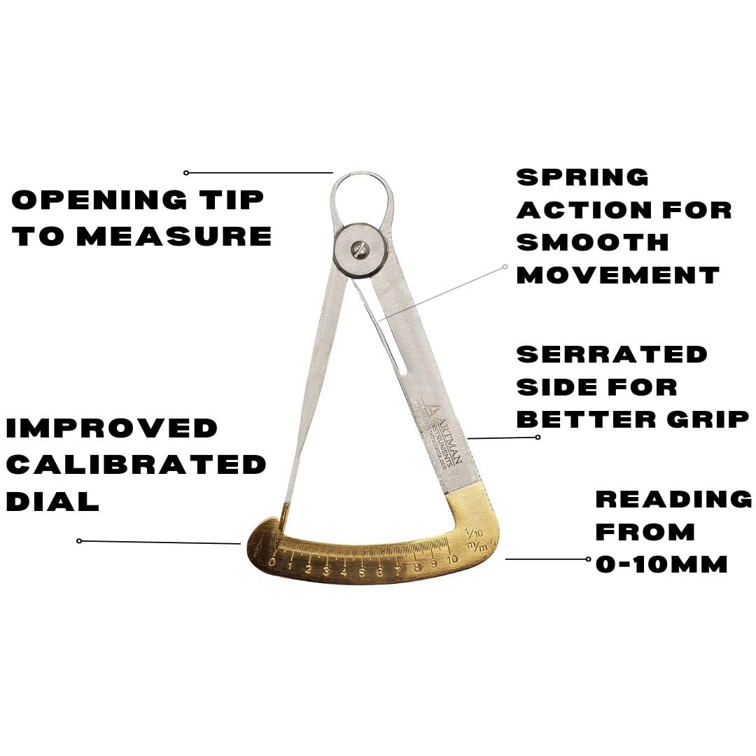 Iwanson Dental Orthodontic Gauge | Measuring Gauge Caliper 0-10mm | Dentist Lab Measuring Instruments Tool ARTMAN Brand Wise Linkers USA