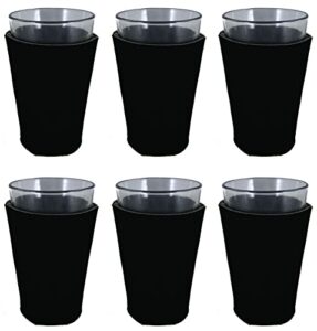 blank foam pint glass coolie (6 pack, black)