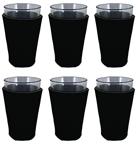 Blank Foam Pint Glass Coolie (6 Pack, Black)