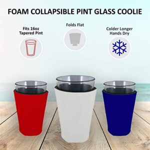 Blank Foam Pint Glass Coolie (6 Pack, Black)