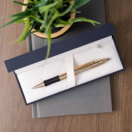 Dayspring Pens - Personalized Monroe 18 Karat Gold Plated Gift Click Pen and Case - Custom Engraved Fast with Your Name and Shipped in One Business Day.