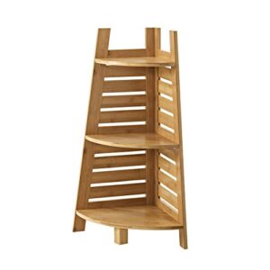 linon bracken bamboo corner shelf natural bamboo