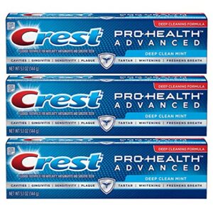 crest pro-health deep clean mint toothpaste, 5.1 oz (pack of 3)