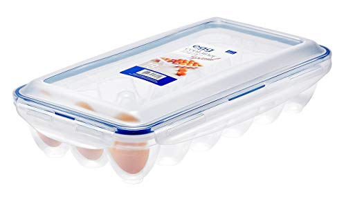 LocknLock Egg Storer with 18 Holes, 32 x 17.5 x 32 cm, Clear