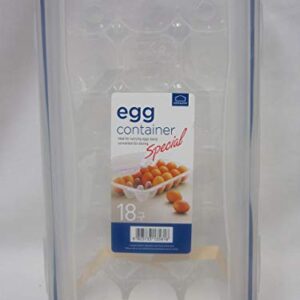 LocknLock Egg Storer with 18 Holes, 32 x 17.5 x 32 cm, Clear