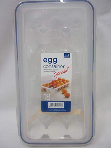 LocknLock Egg Storer with 18 Holes, 32 x 17.5 x 32 cm, Clear