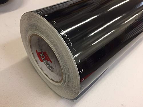 ORACAL 651 Permanent Adhesive Black Gloss Vinyl (12 Inches x 6 Feet)