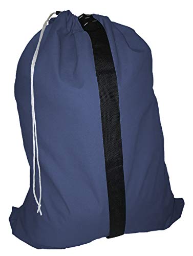 Owen Sewn Heavy Duty 30 X 40 Laundry Bag with Strap Blue