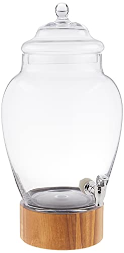 American Atelier Beverage Dispenser Cold Drink Dispenser w/ 1-Gallon Capacity Glass Jug, Leak-Proof Acrylic Spigot in Gorgeous Gift Box Great for Parties, Weddings & More