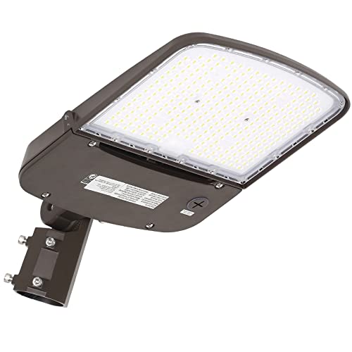 hykolity 150W/200W Switchable LED Parking Lot Light, 150LM/W LED Street Lighting with Photocell Sensor [400W-600W HPS Equiv.] 5000K 100-277V, Commercial Adjustable Slip Fitter Mount LED Shoebox Light