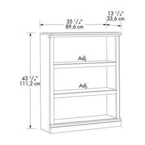 BOWERY HILL 3 Shelf Bookcase in Oiled Oak