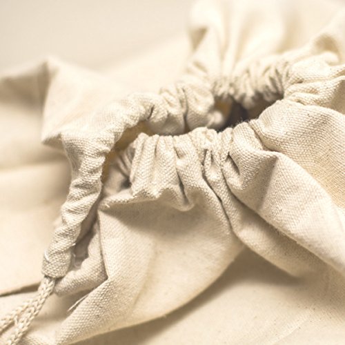 Laundry Bag with Drawstring Closure and Shoulder Straps Heavy Cotton Canvas - Large, Natural, Set of 1