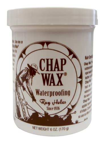 Ray Holes Leather Care Products Chap Wax - Protects And Waterproofs Leather Chaps, Boots, and Other Gear, Made In The USA, 6 Ounce Container