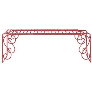 Trenton Gifts Kitchen Storage Sink Shelf Organizer, Expandable Wire Rack, Red