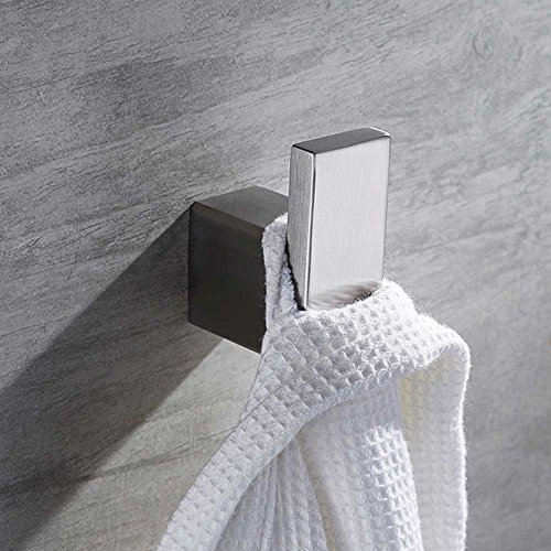 Mellewell Bathroom Coat and Robe Hook Towel Holder Contemporary Style, Stainless Steel Brushed Nickel, 06A10