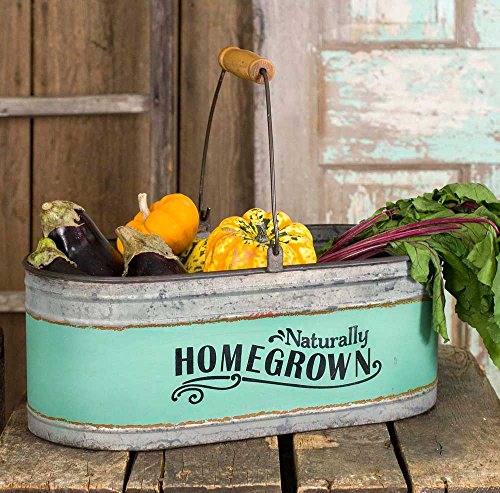 Colonial Tin Works Unique Rustic Galvanized Naturally Homegrown Bucket Bin