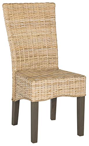 Safavieh Home Collection Ozias Grey Wicker 18-inch Dining Chair