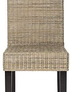 Safavieh Home Collection Ozias Grey Wicker 18-inch Dining Chair