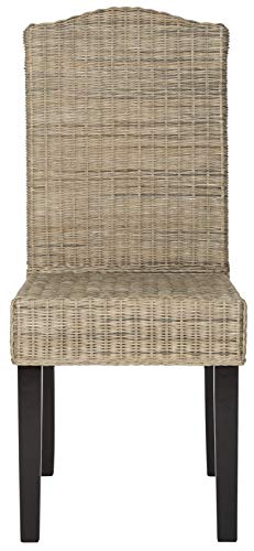 Safavieh Home Collection Ozias Grey Wicker 18-inch Dining Chair