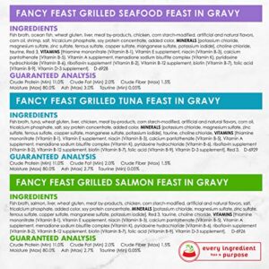 Purina Fancy Feast Wet Cat Food Variety Pack, Grilled Feast & Medleys Seafood Collection - (45) 3 oz. Cans