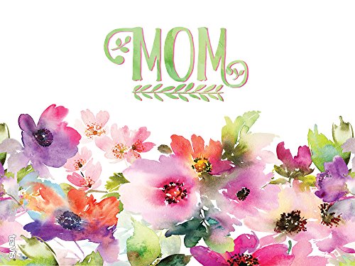 Tervis Mom - Watercolor Floral Tumbler with Wrap and Fuchsia Lid 24oz, Clear