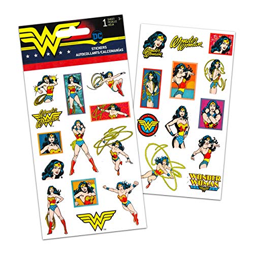 Wonder Woman Ballpoint Pens Bundle Set ~ 4 Deluxe Wonder Woman Pens and Stickers (Wonder Woman Office Supplies, School Supplies)