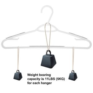 30 Pack Bendable Plastic Hangers Light-Weight Non-Slip Clothes/Suit Hangers(Grey)