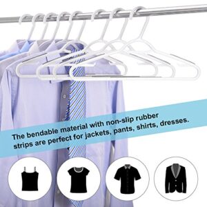 30 Pack Bendable Plastic Hangers Light-Weight Non-Slip Clothes/Suit Hangers(Grey)