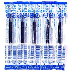 zebra 0.5mm blue ink refill (jf-0.5), for zebra sarasa clip 0.5 gel ballpoint pen(jj15-bl), × 5 pack/total 5 pcs (japan import) [komainu-dou original package]