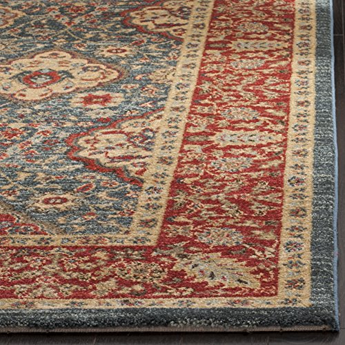 SAFAVIEH Mahal Collection Area Rug - 10' x 14', Navy & Red, Traditional Oriental Design, Non-Shedding & Easy Care, Ideal for High Traffic Areas in Living Room, Bedroom (MAH655C)