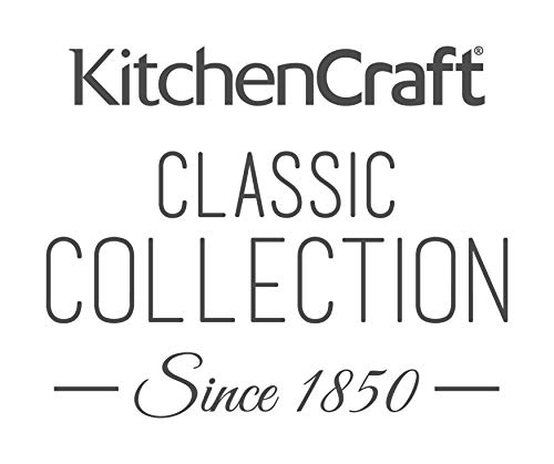 KitchenCraft Classic Collection Striped Ceramic Coffee Storage Jar, 800 ml (28 fl oz) - Cream