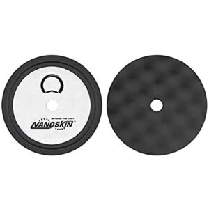 8" speedy foam waffle pad, polishing - black [naa-sfwpd82]