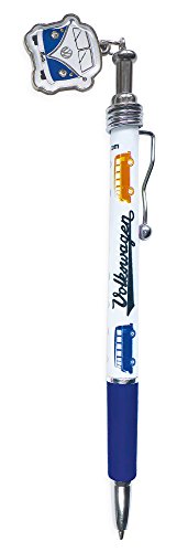 BRISA VW Collection - Volkswagen Samba Bus T1 Camper Van Pen, Ballpoint Pen with Charm (White)