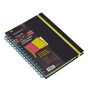 Astrobrights Twin Wire Journal, 6.5” x 8.5”, Multi-Color Ruled Pages, 180 Pages(99728)