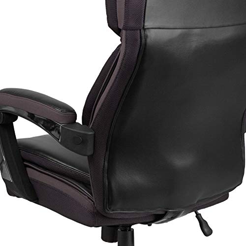 Flash Furniture HERCULES Series Big & Tall 500 lb. Rated Black LeatherSoft Executive Swivel Ergonomic Office Chair with Adjustable Headrest