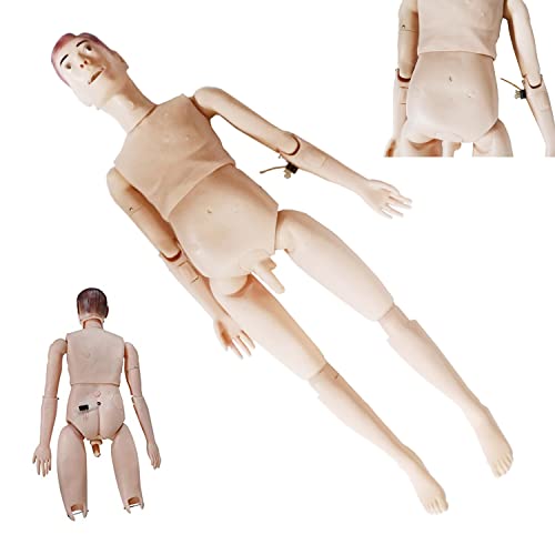 IntBuying Life Size Male Education Mannequin Model Patient Care Teaching Human Manikin Man for Education Study, Manikin for Nurse Training, Male Medical Mannequin Full Body